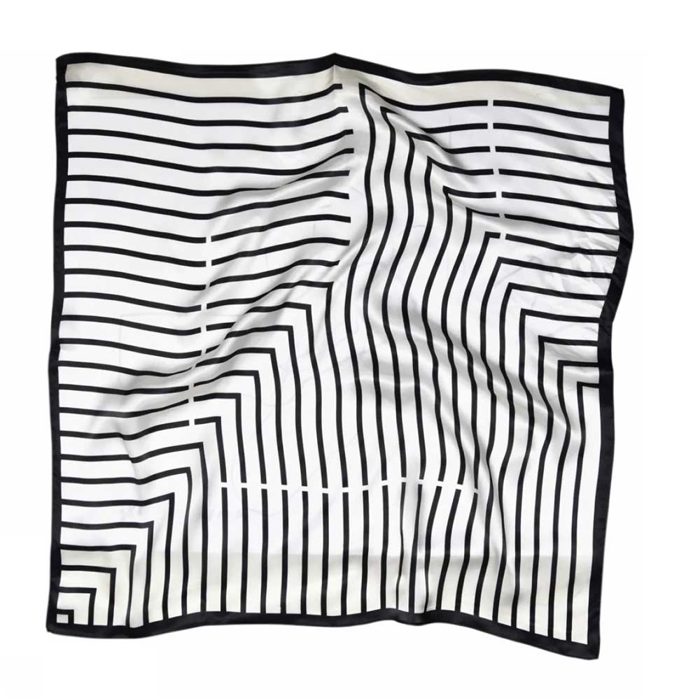 Lines Cream Silk Scarf – Ooh! Ruby Shoes